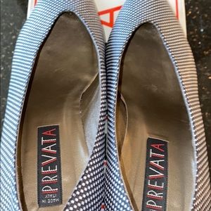 Prevata | Shoes | Prevata Black White Polkadot Color Leather Heels ...